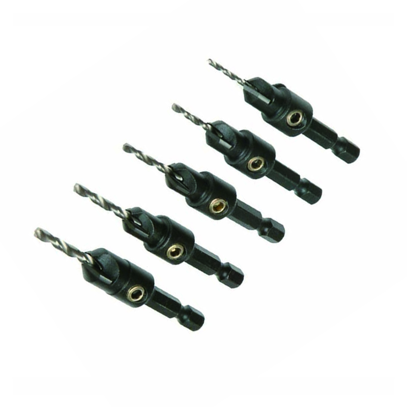 5PCS Hex Shank 2 Flute TCT Carbide Tipped Wood Countersink Drill Bit ...